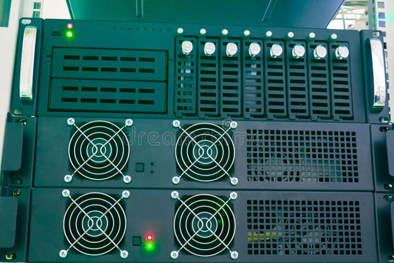 Super Server Installed in a Rack in a Server Room Stock Photo - Image ...