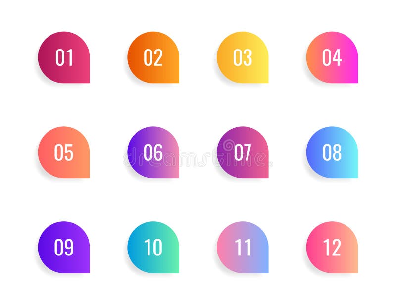 Super Set Arrow Bullet Point Triangle Flags on White Background ...