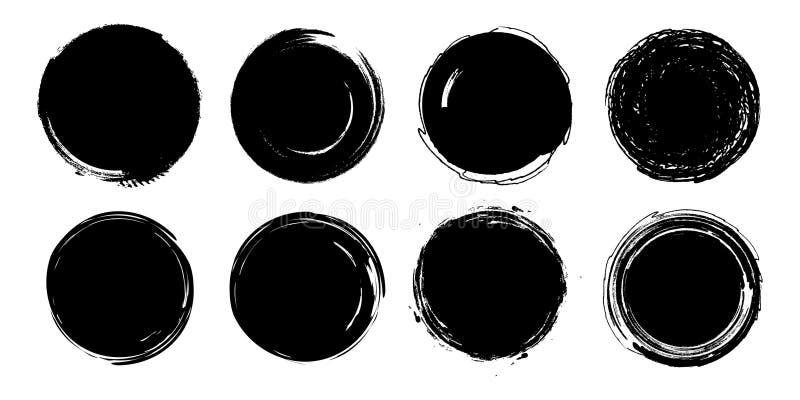 Super Set of Circles Lines Sketch Hand Drawn. Doodle Circles for Design ...