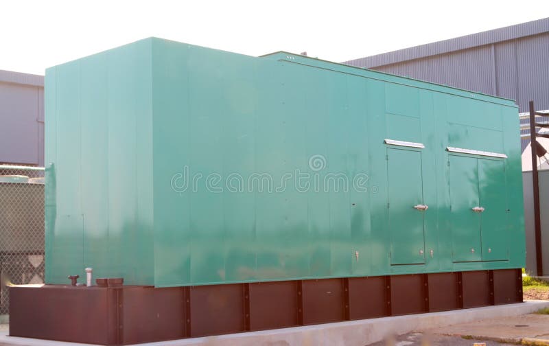 Huge Green Super Duty Diesel Powered Generator Stock Photos - Free ...
