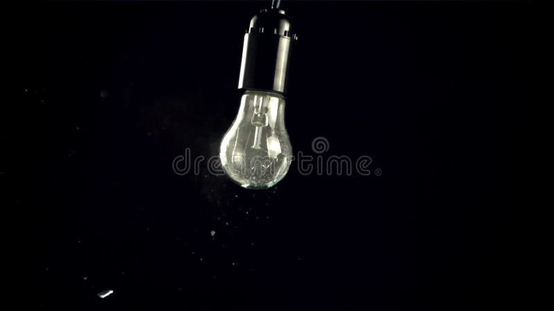 Super Slow Motion Light Bulb Crashed. Stock Footage - Video of ...