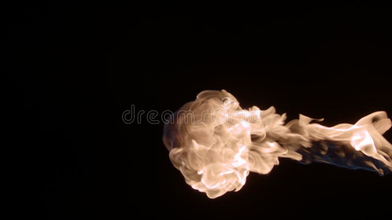 Super Slow Motion Shot of Fire Flame Isolated on Black Background Stock ...