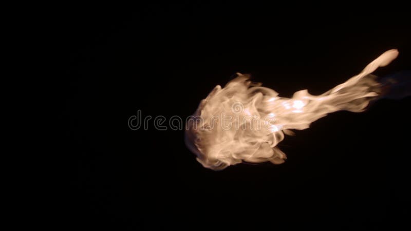 Super Slow Motion Shot of Fire Flame Isolated on Black Background Stock ...
