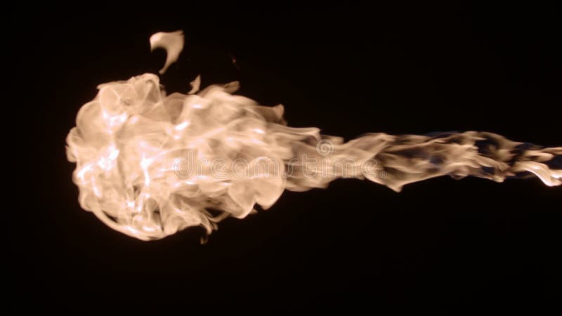 Super Slow Motion Shot of Fire Flame Isolated on Black Background Stock ...