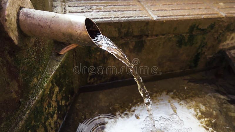 Spring Water Flows from the Pipe Stock Footage - Video of plumbing ...