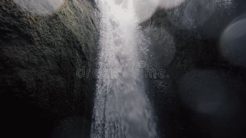 Waterfall Inside of Limestone Cave Stock Footage - Video of travel ...