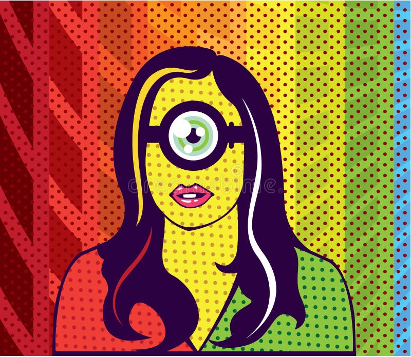 Super Smart Alien Nerd Pop Art Stock Vector - Illustration of naive ...