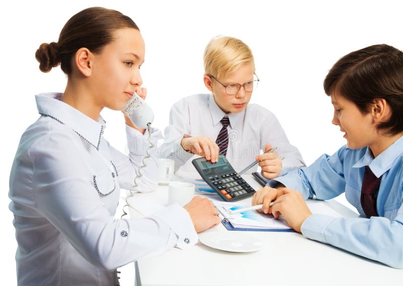 Three Happy Kids Pull the Rope Stock Image - Image of isolated, boys ...
