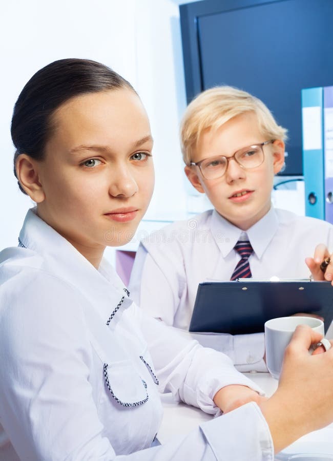 Super smart kids stock image. Image of partners, paper - 28873255