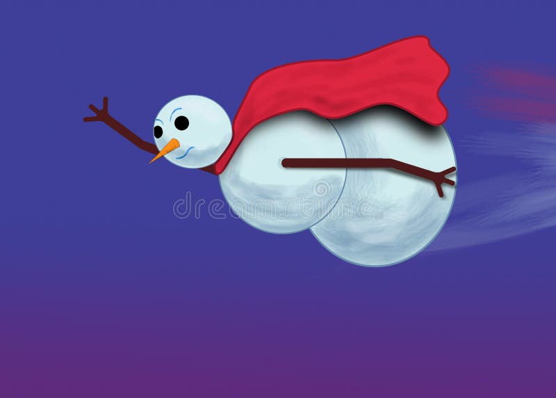 Super Snowman stock illustration. Illustration of smiling - 22944875