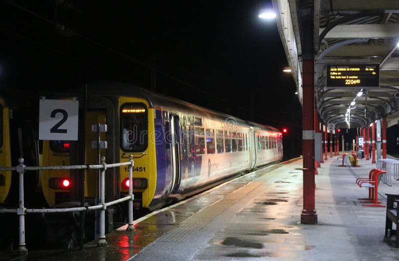 Super Sprinter Dmu Train at Lancaster at Night Editorial Stock Photo ...