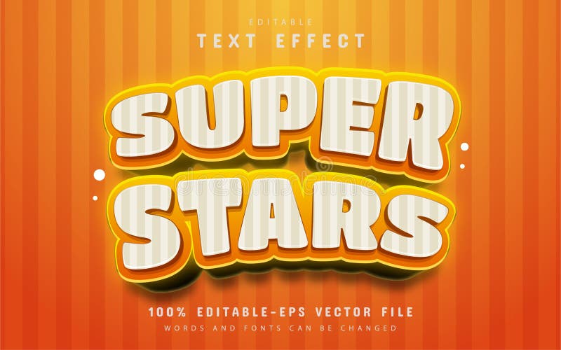 Super Star Text Effect Editable Stock Vector - Illustration of style ...