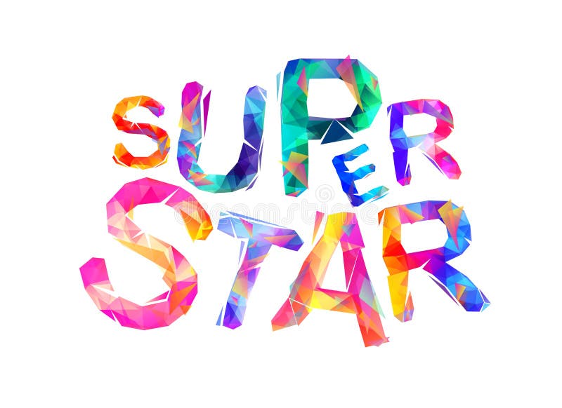 Super star. Vector letters stock vector. Illustration of logo - 94712224