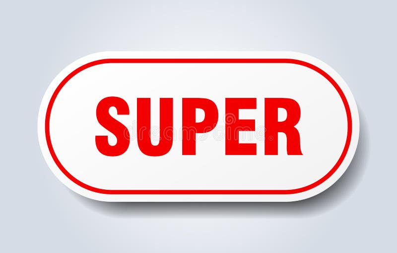 Super sticker. stock vector. Illustration of banner - 158775747