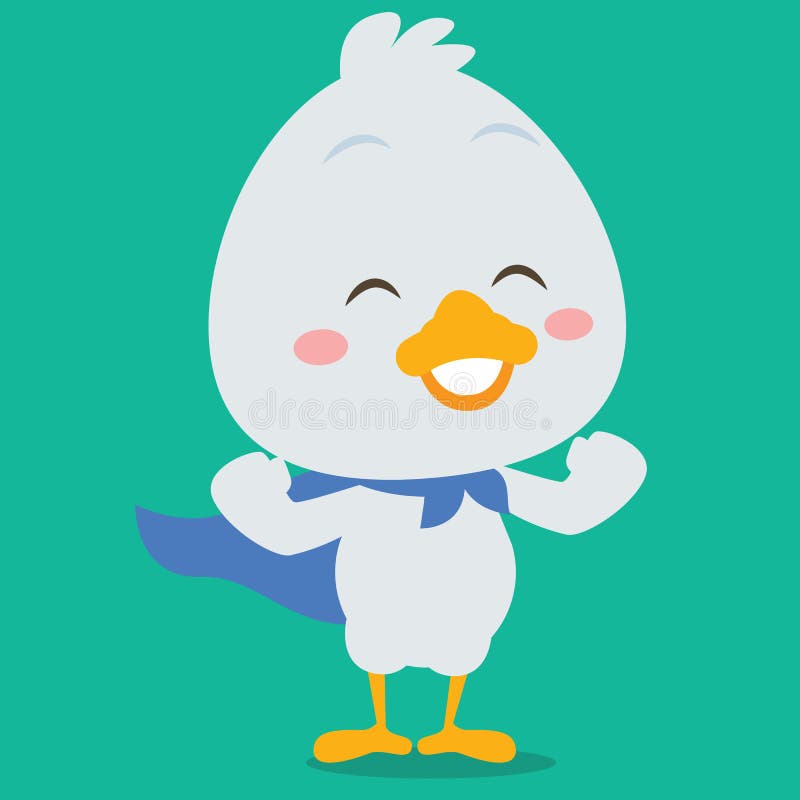 Super Swan Character Style Design Stock Vector - Illustration of swan ...