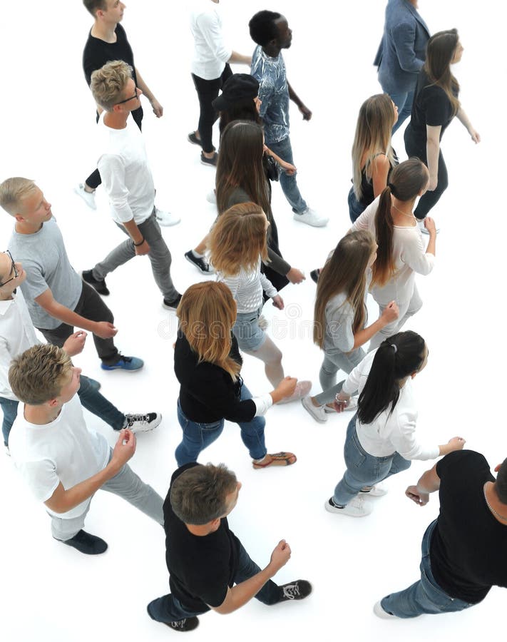 Super Team of Young People Confidently Stepping Forward. Stock Photo ...