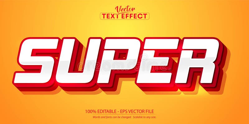 Super Sale Text, 3d Editable Font Effect Stock Vector - Illustration of extrude, editable: 184796378