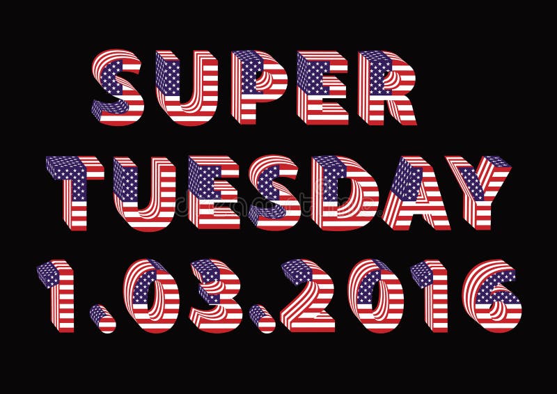 Super Tuesday Election Day in USA Stock Illustration - Illustration of ...