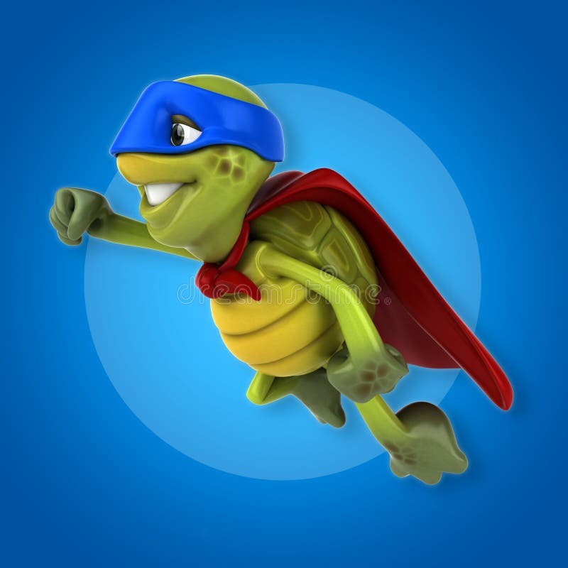 Super turtle stock illustration. Illustration of colourful - 12261379