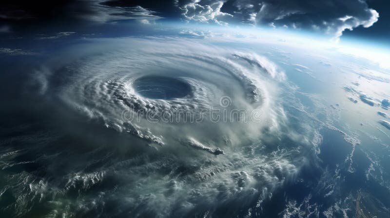 Super Typhoon Hurricane Eye Over Sea Ocean Natural Disaster , Made with ...