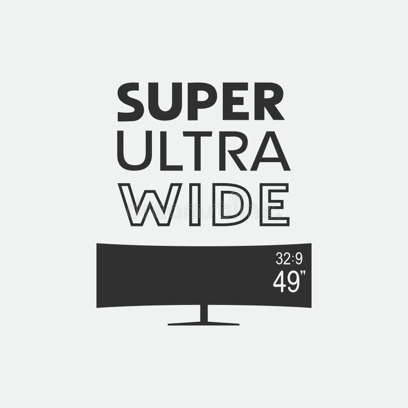 Super ultra wide screen stock vector. Illustration of vector - 265880412
