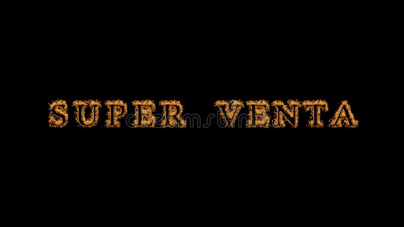 Super Venta Fire Text Effect Black Background Stock Illustration ...