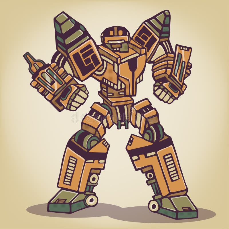 Super War Robot stock vector. Illustration of futuristic - 40824255