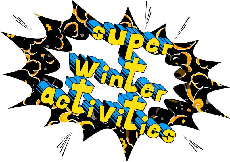 Super Winter Activities - Comic Book Style Words. Stock Vector ...