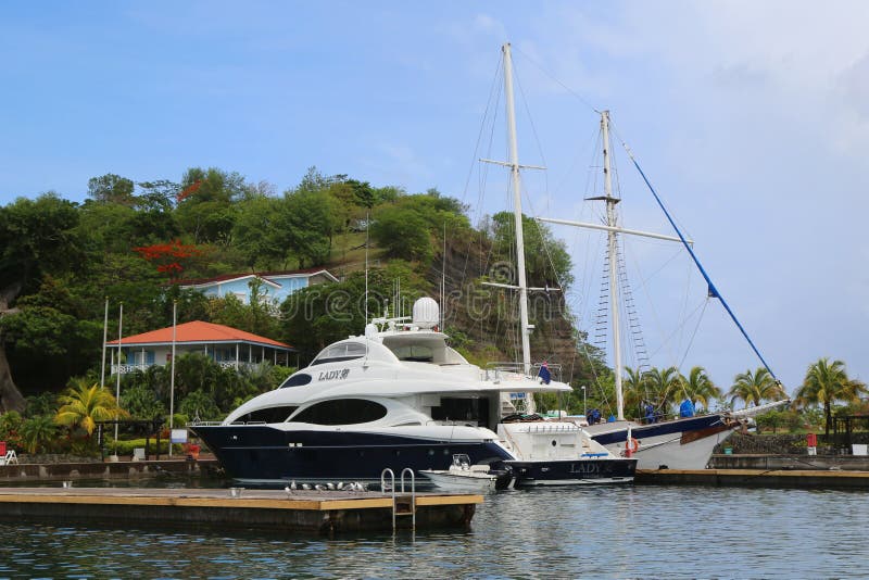 Super Yacht in St George`s Marina, Grenada Editorial Stock Photo ...