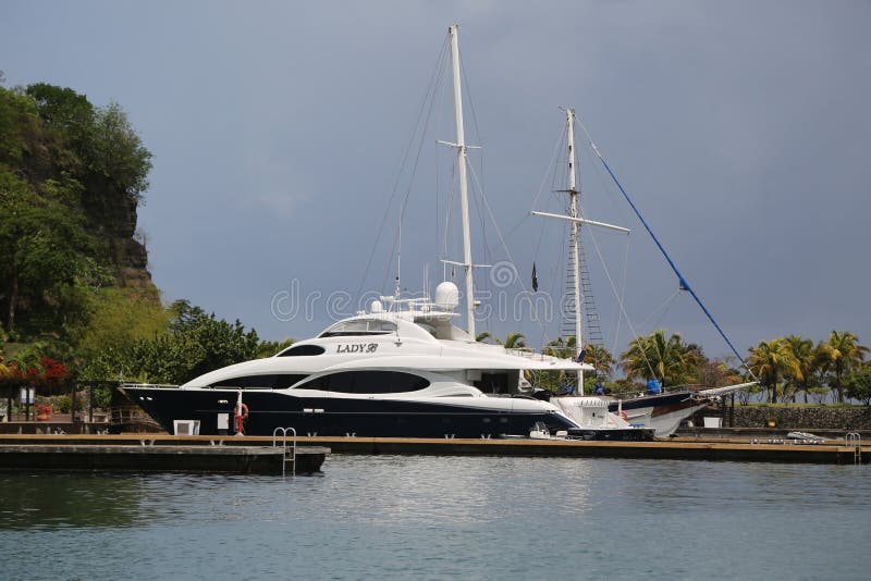 Super Yacht in St George`s Marina, Grenada Editorial Stock Photo ...