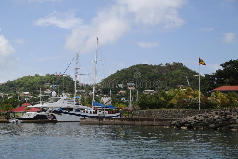 Super Yacht in St George`s Marina, Grenada Editorial Stock Photo ...