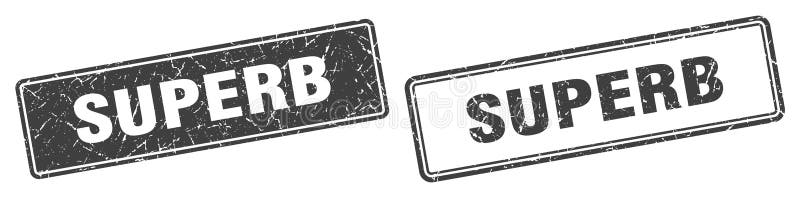 Superb Stamp Set. Superb Square Grunge Sign Stock Vector - Illustration ...
