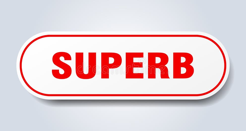 Superb sticker. stock vector. Illustration of rounded - 197147433