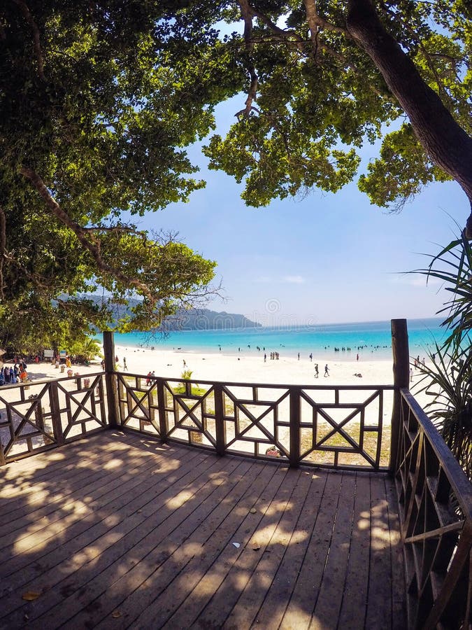 Superb View from a Beach Side Tree House Stock Image - Image of side ...