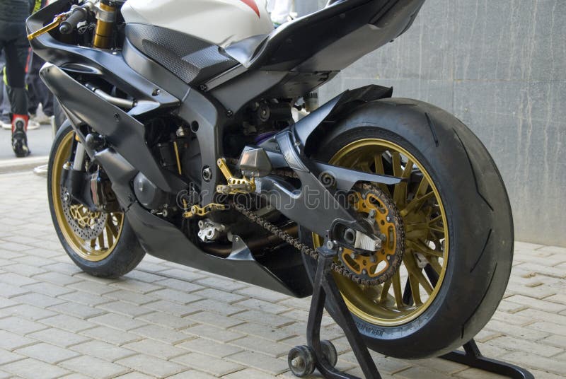 Superbike in the pits stock photo. Image of cycle, power - 5207088