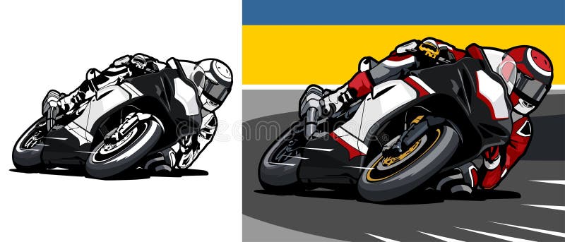 Superbike Race Logo Colored and White and Black Art Stock Vector ...