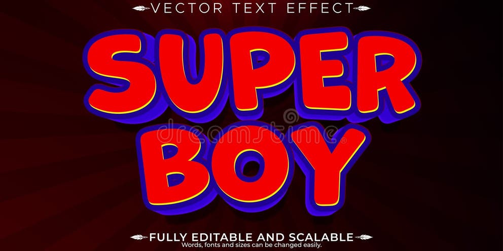 Superboy Editable Text Effect, Editable Cartoon and Superhero Text ...