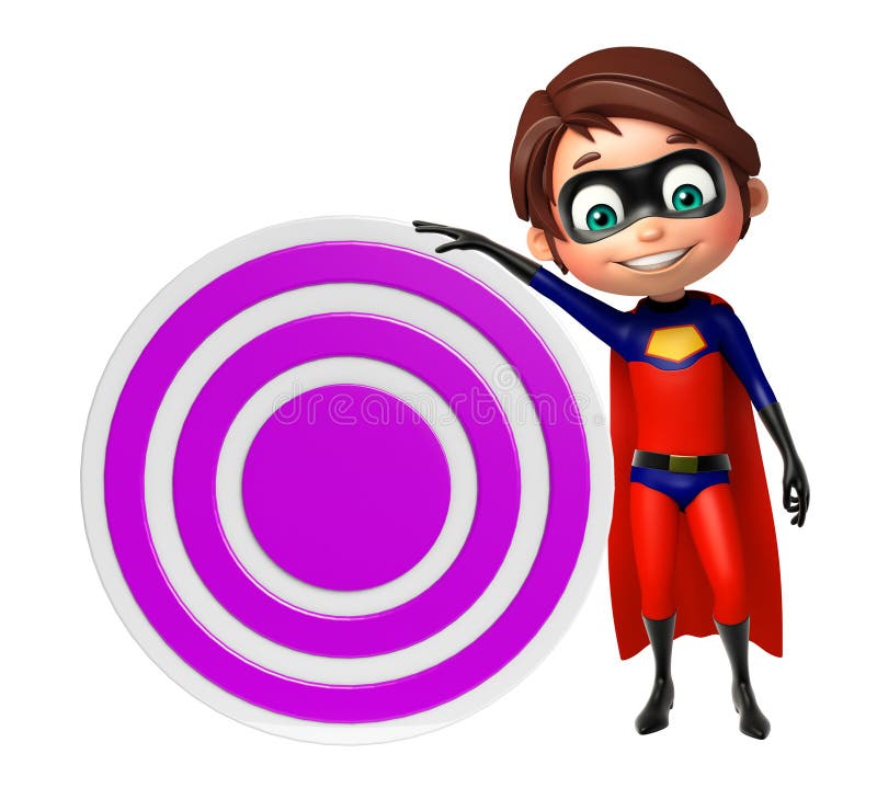 Superboy with Target sign stock illustration. Illustration of hero ...