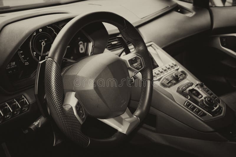 Supercar interior stock image. Image of interior, internal - 52825655