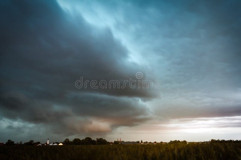 Supercell Amboss Cumulonimbus Cloud with Thunder Storm Stock Photo ...