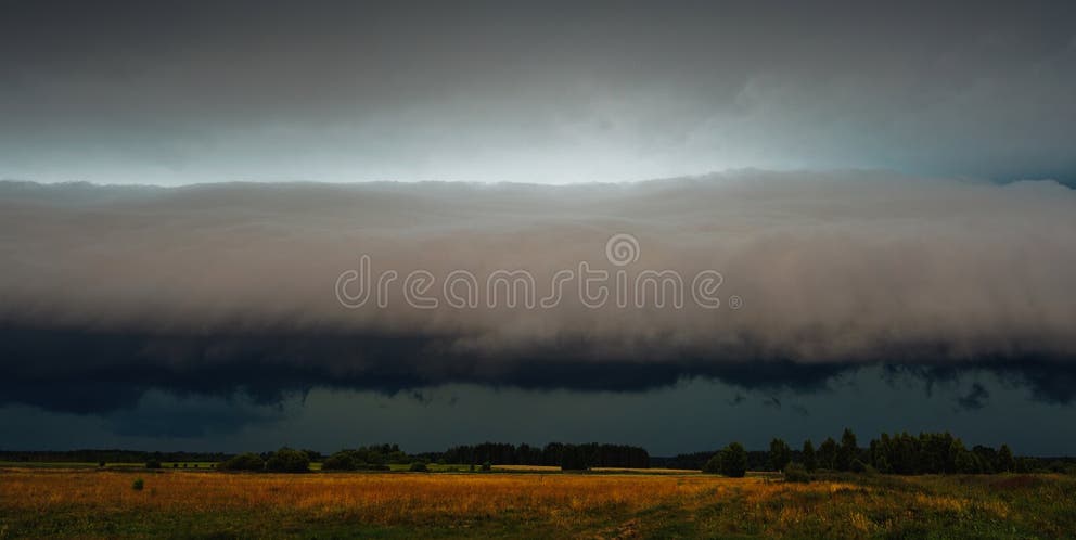Supercell Cloud Storm Structure. Landscape View of a Storm Stock Image ...