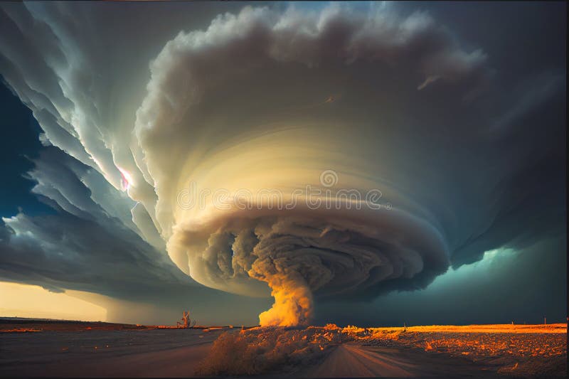 Supercell cloud stock image. Image of morning, sunlight - 270296771