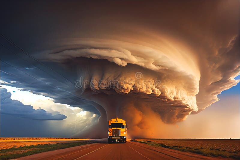 Supercell cloud editorial stock photo. Image of light - 270296753