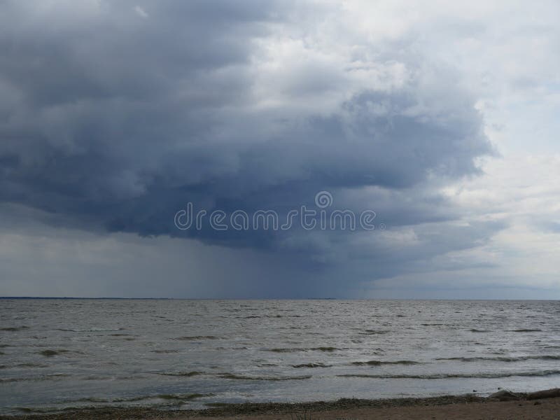 Supercell Over the Baltic Sea Stock Image - Image of scenery, outdoor ...