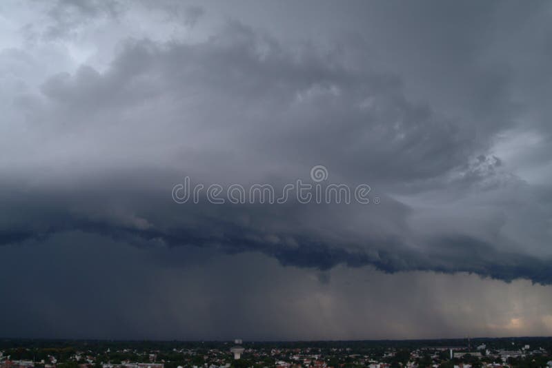 Supercell Storm Clouds with Hail and Intence Winds Stock Image - Image ...