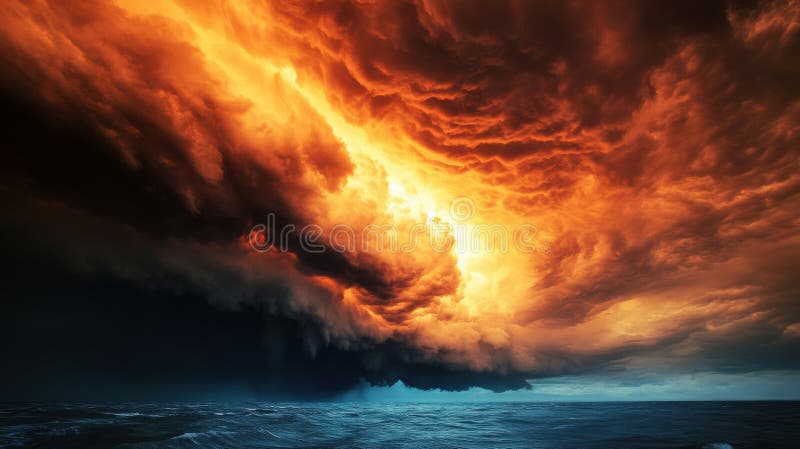 Supercell Storm Forming a Powerful, Destructive Force of Nature, on a ...