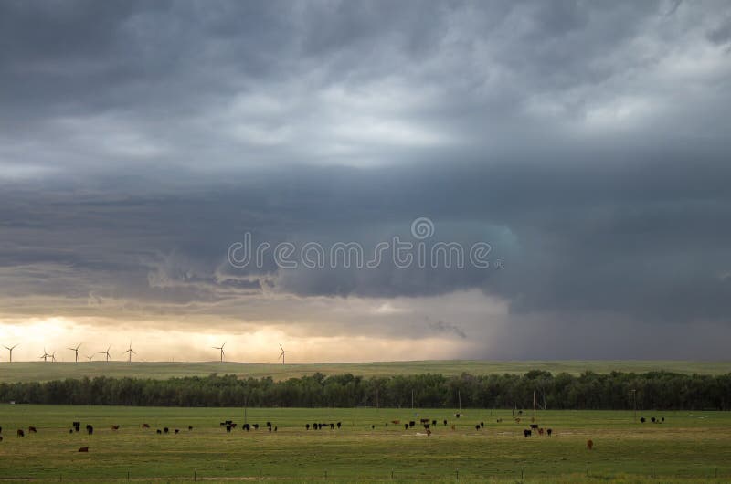 A Supercell Thunderstorm Generates Winds that Blow Dust on the Plains ...