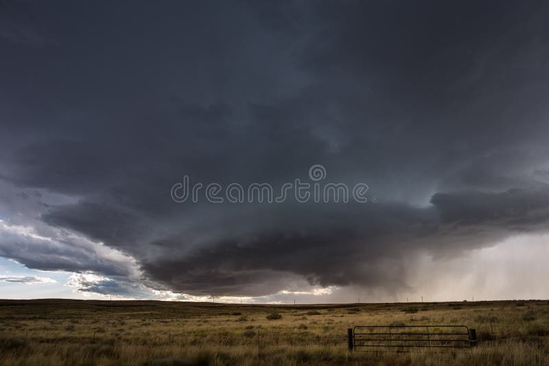 Supercell Thunderstorm and Tornado Stock Photo - Image of mesocyclone ...