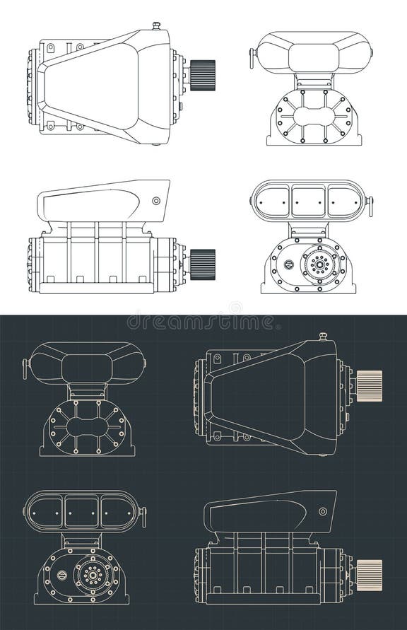 Supercharger blueprints stock vector. Illustration of fast - 234736814