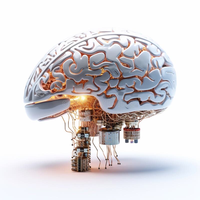 Supercomputer Brain Chip AI Generated Stock Illustration - Illustration ...